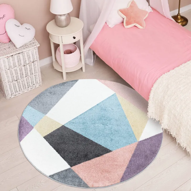 Vaikiškas apvalus kilimas "Mėnulyje", 160 x 160 cm.